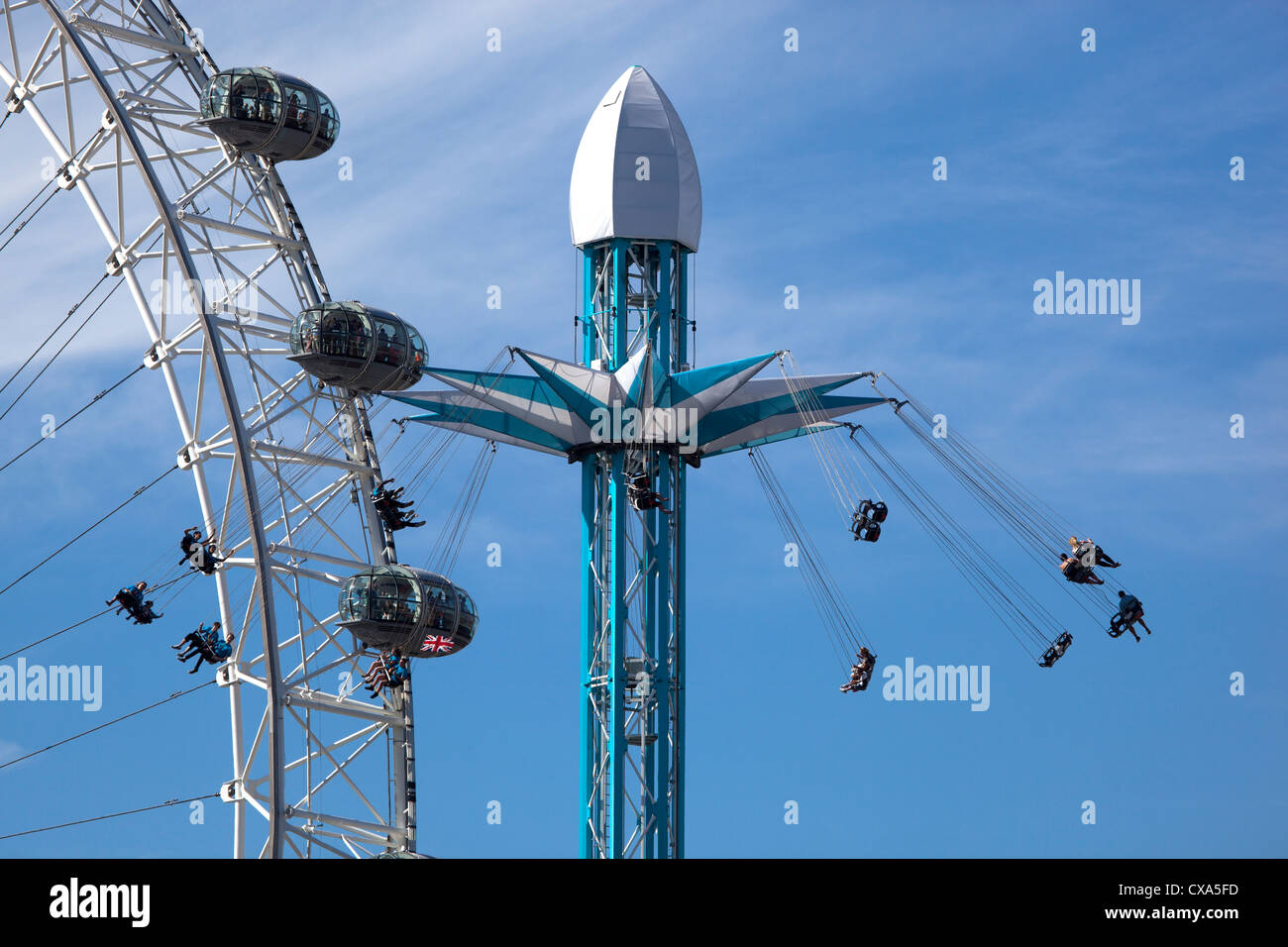The Starflyer ride on the Southbank London Stock Photo - Alamy