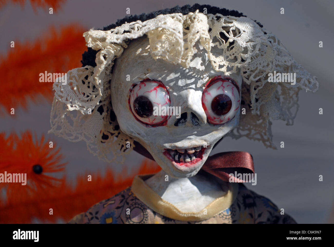 Halloween decoration - Zombie pilgrim Stock Photo - Alamy