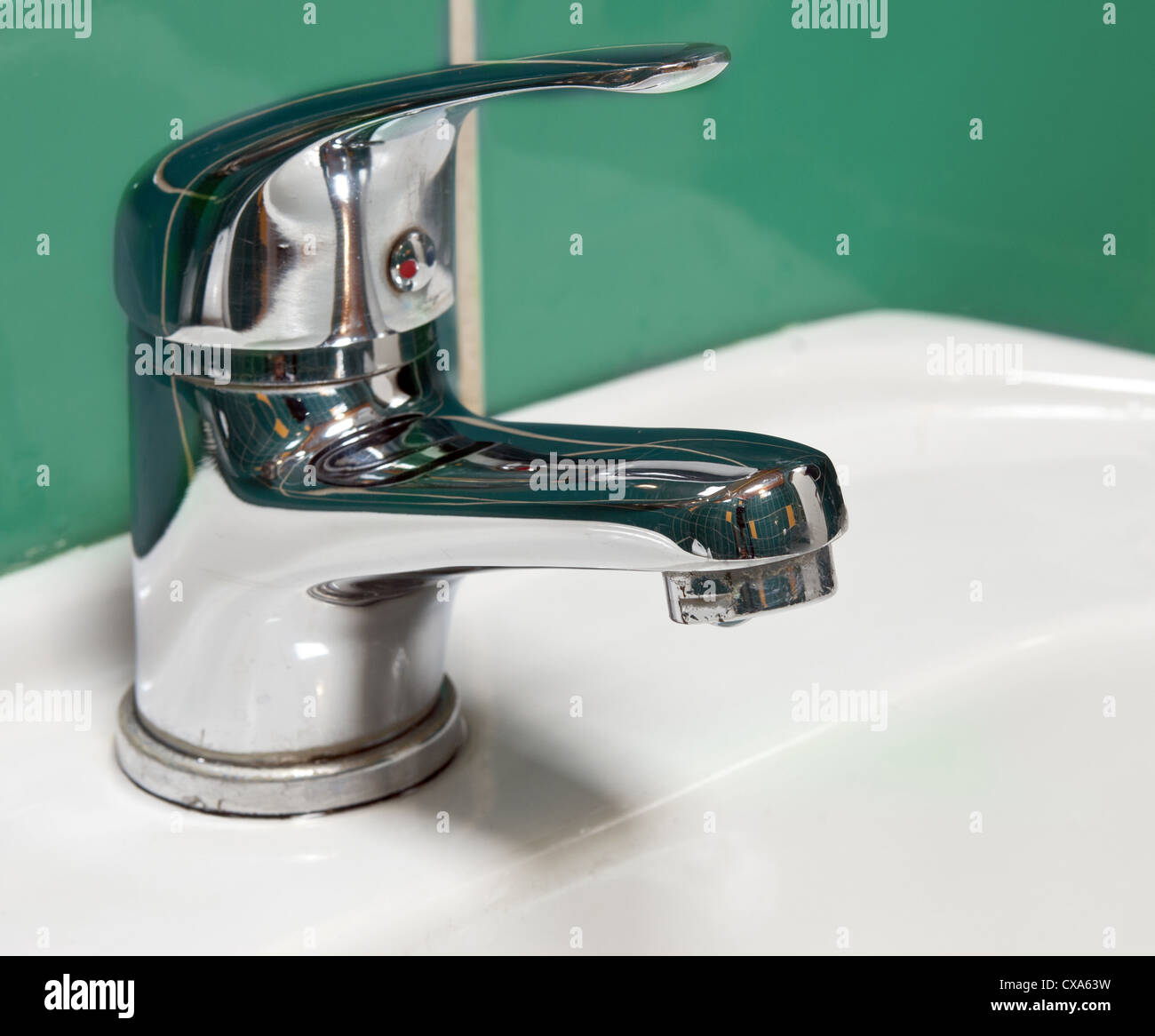 Bathroom close-up - sink and faucet Stock Photo - Alamy