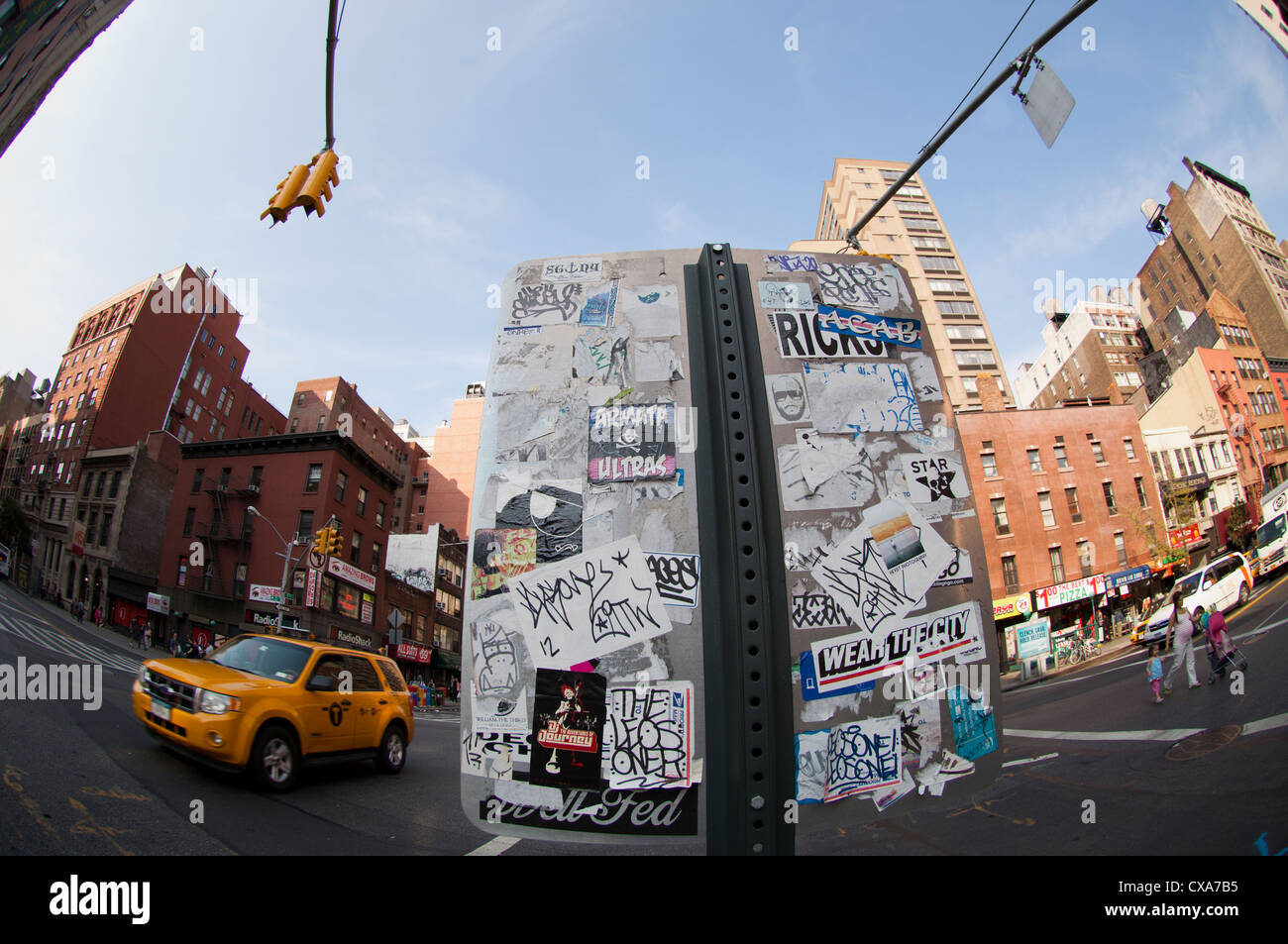 Covered with stickers hi-res stock photography and images - Alamy