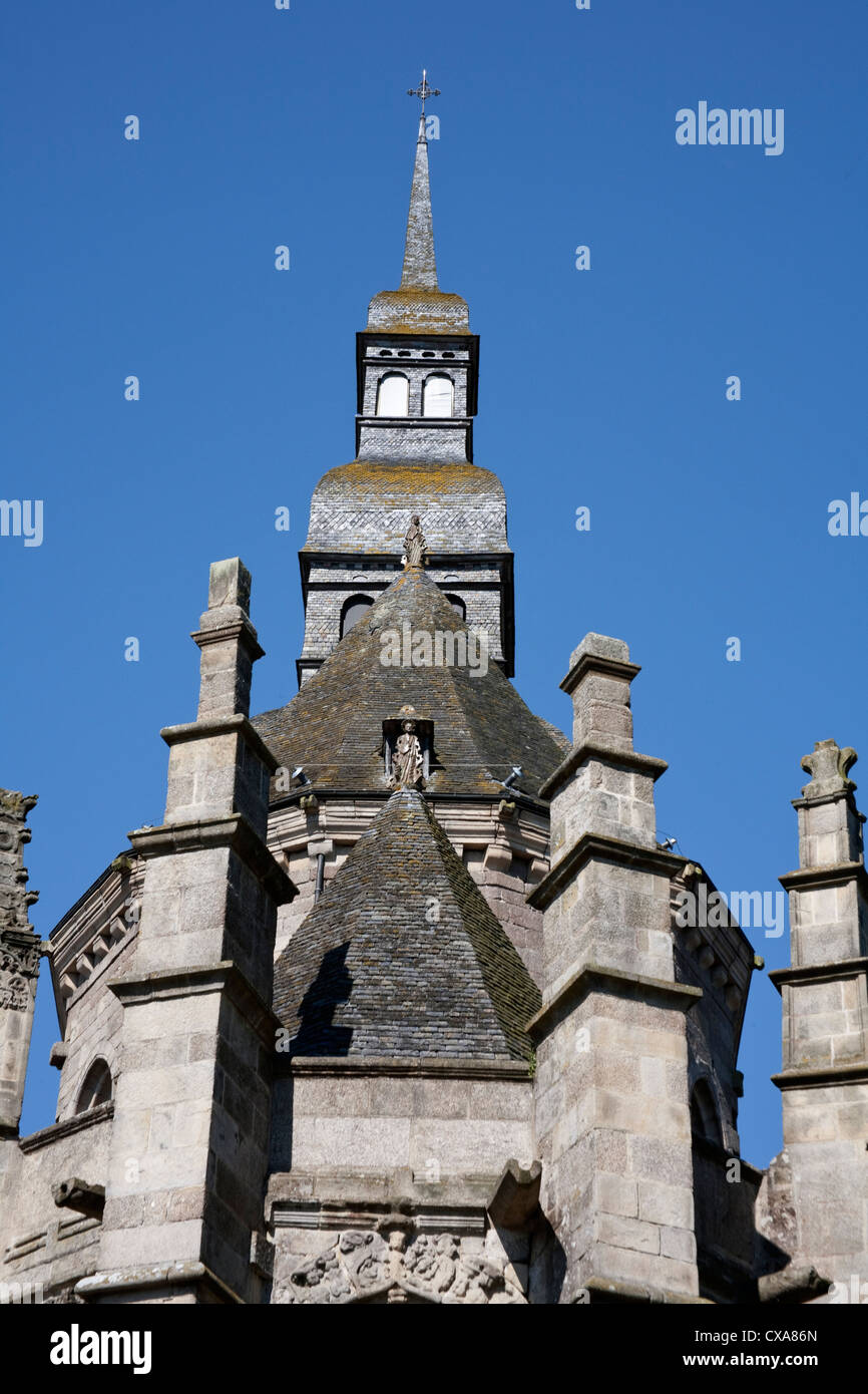 Basilique St-Sauveur church Dinan Brittany France from rear Stock Photo ...