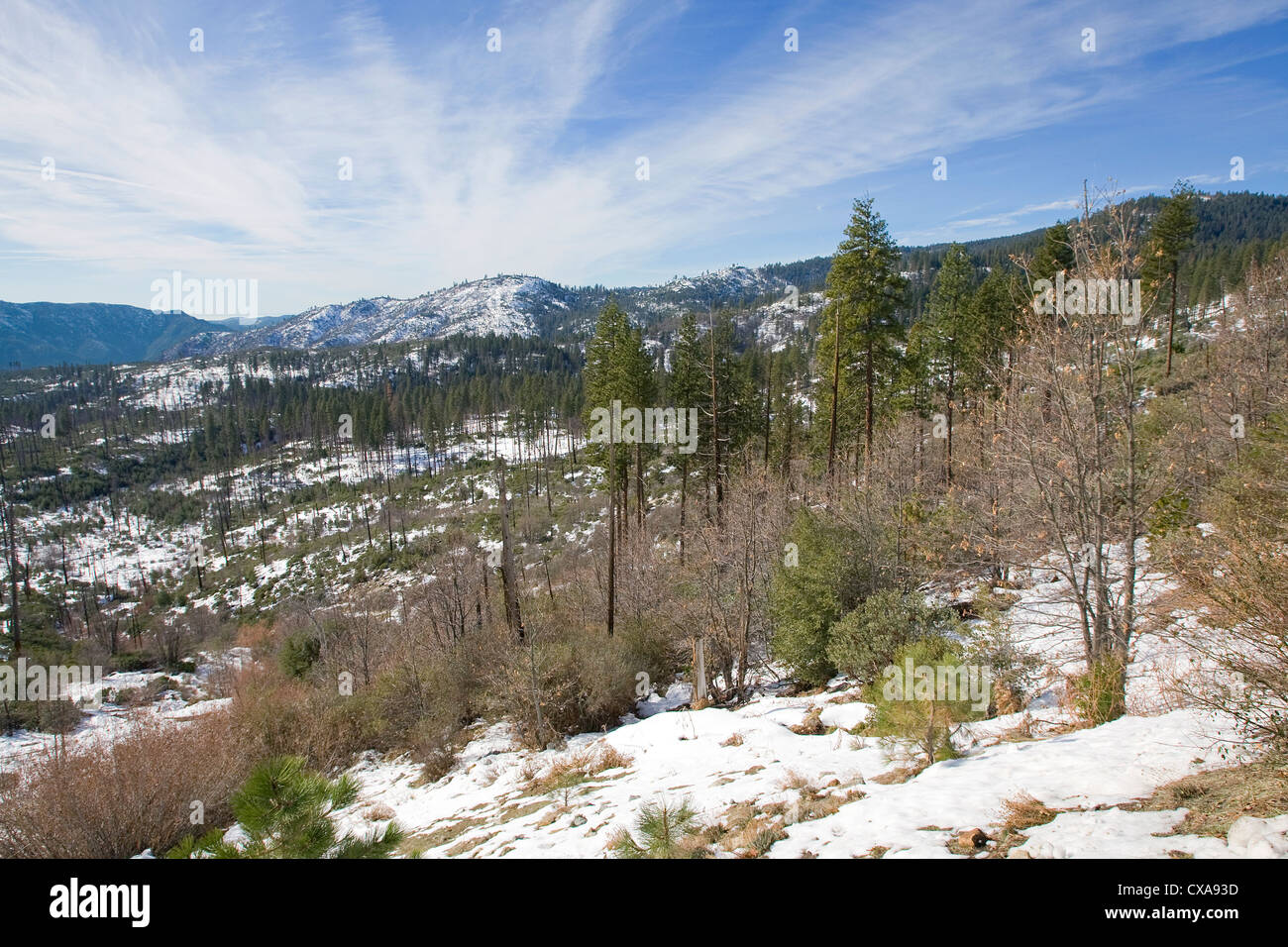 Snow covered mountains in california hi-res stock photography and ...