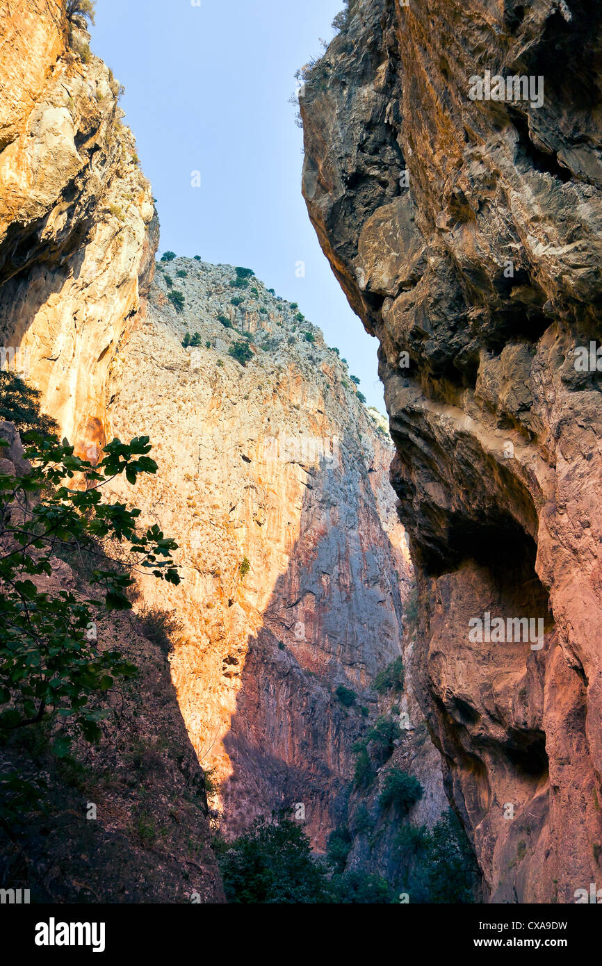 Red rocky walls of Saklikent Gorge Canyon in Turkey Stock Photo - Alamy