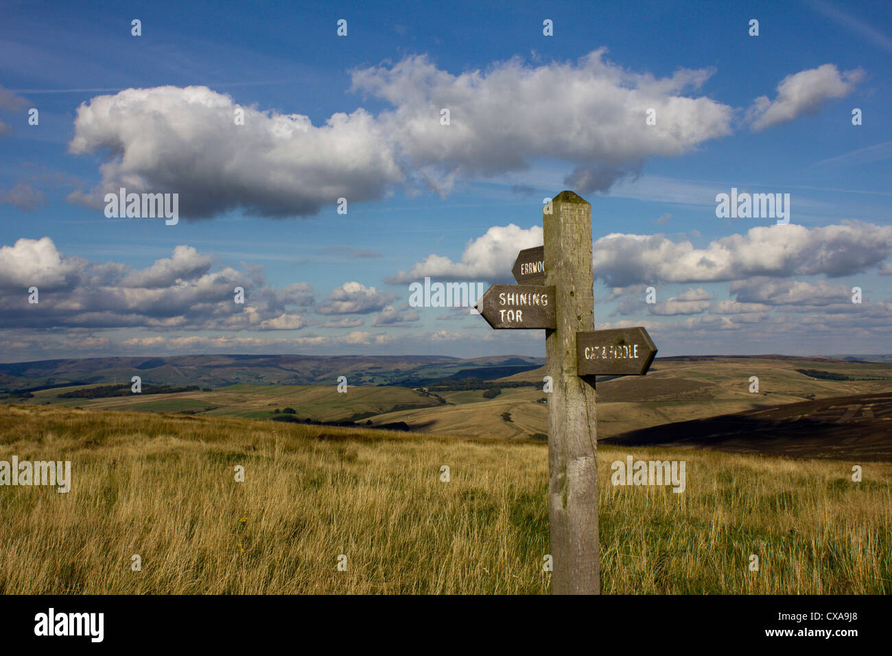 walk by shining tor peak district national park derbyshire england uk ...