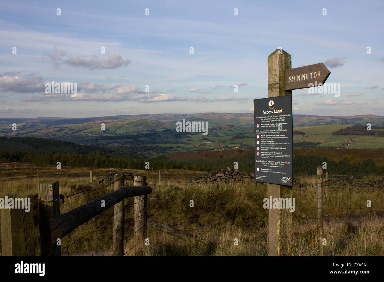 walk by shining tor peak district national park derbyshire england uk ...