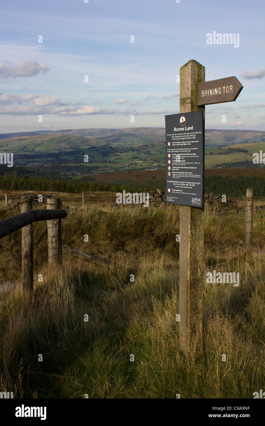 walk by shining tor peak district national park derbyshire england uk ...