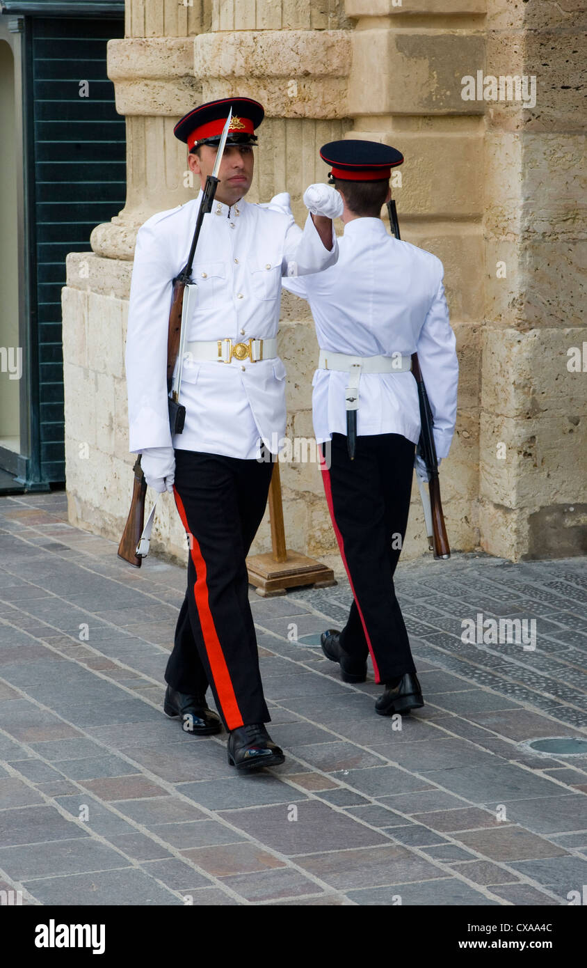 Changing of the Palace Guards, at the Grand Palace, Valetta, Malta ...