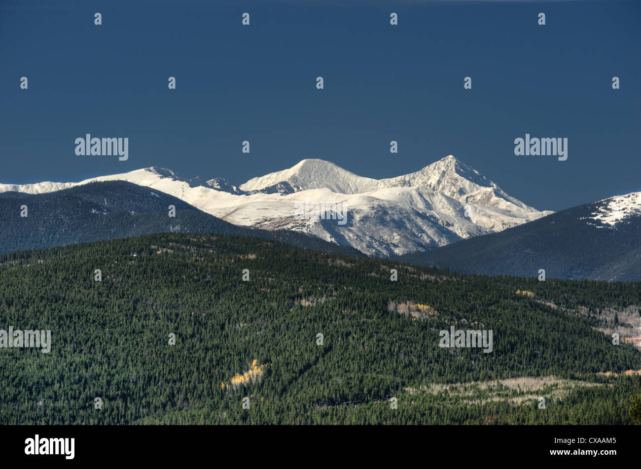 New snow on two of Colorado's famed Fourteeners: Gray's Peak (left ...