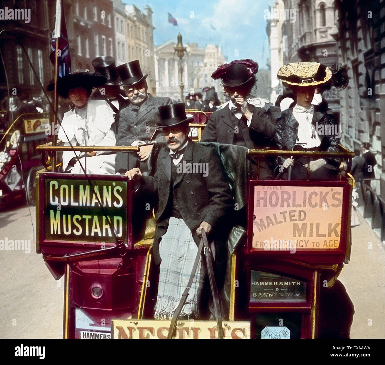 Traffic Jam, Westminster Bridge, London, England, 1897 Stock Photo - Alamy