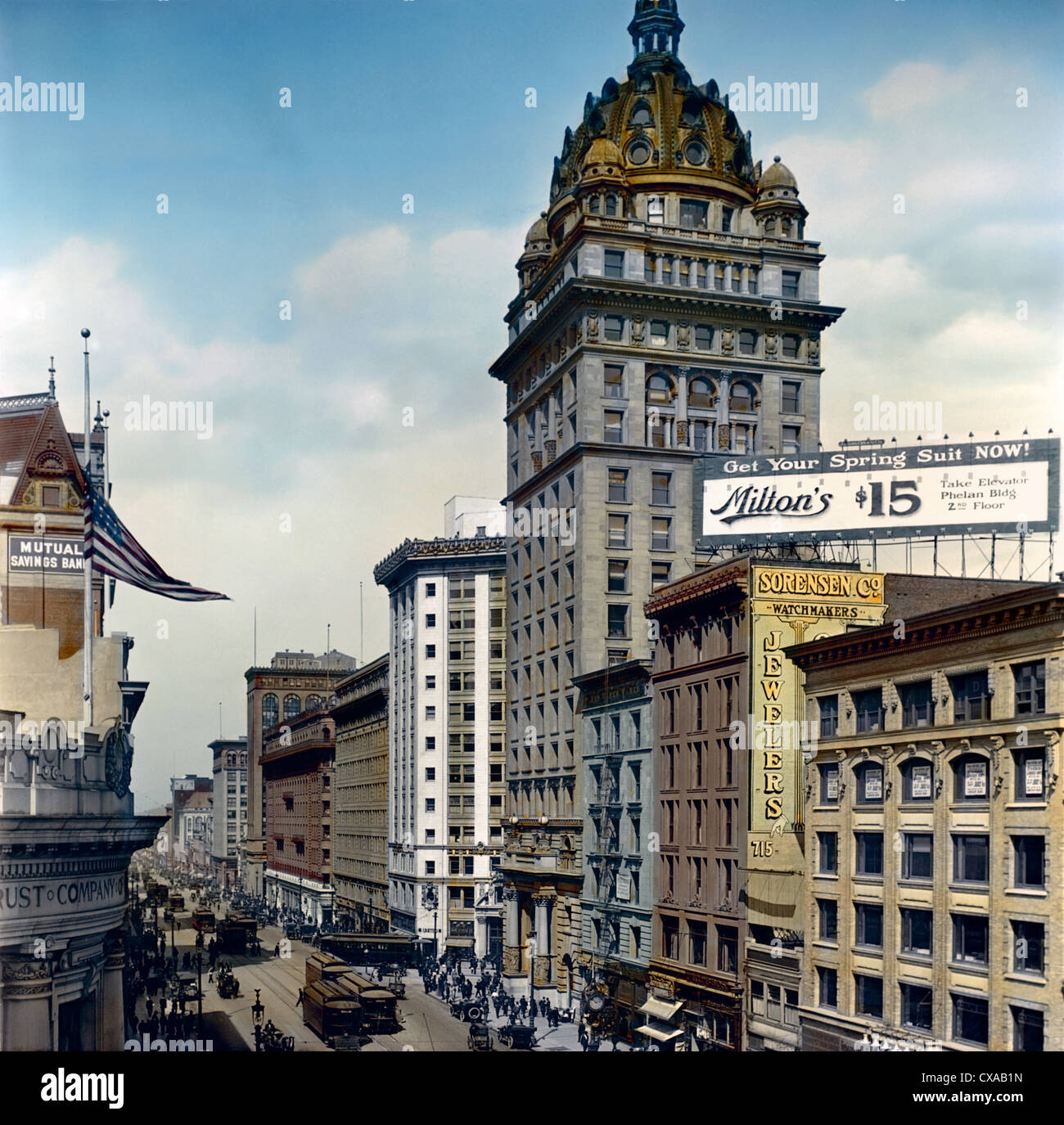 Colorized view of the Spreckels Building, also known as the Call ...