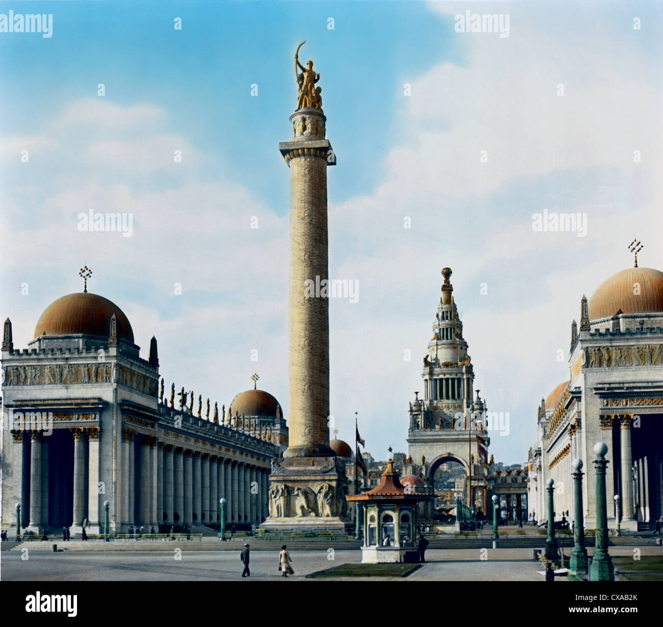 Colorized photo of the Panama-Pacific International Exposition, also ...
