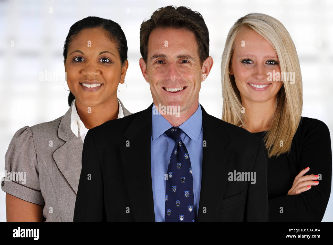 Business Team of Mixed Races at Office Stock Photo - Alamy