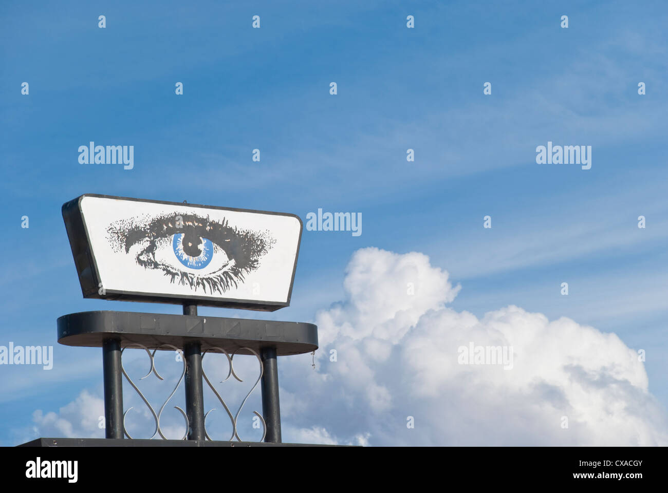 An eye catches the eye on this billboard in Tucumcari Stock Photo - Alamy