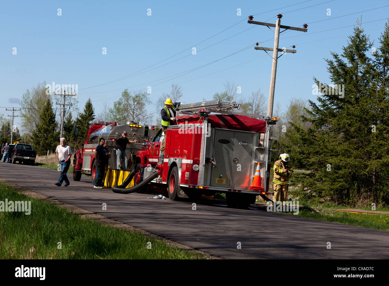 House fire hosing hi-res stock photography and images - Alamy