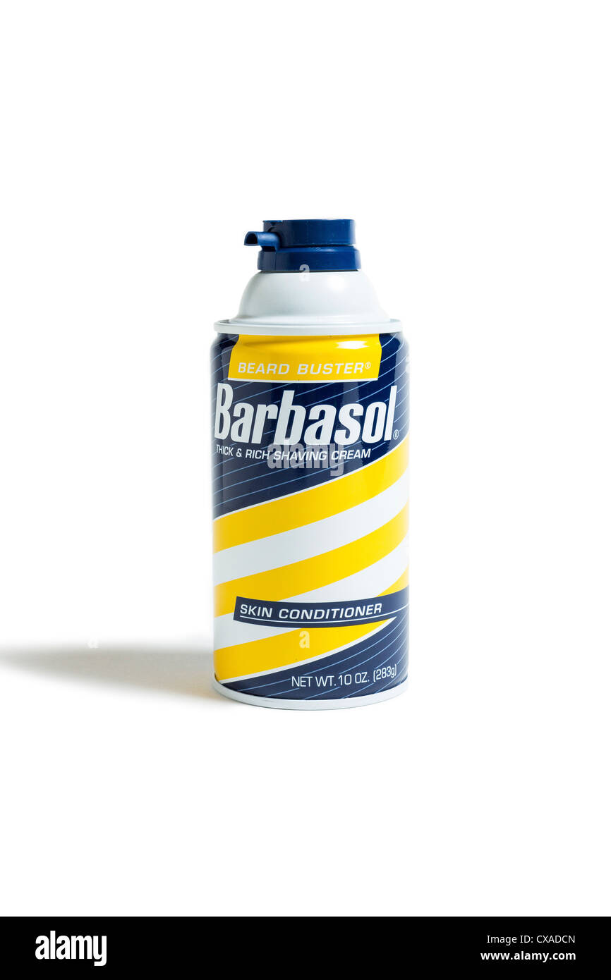 Barbasol shaving creme retail package - aerosol Stock Photo - Alamy
