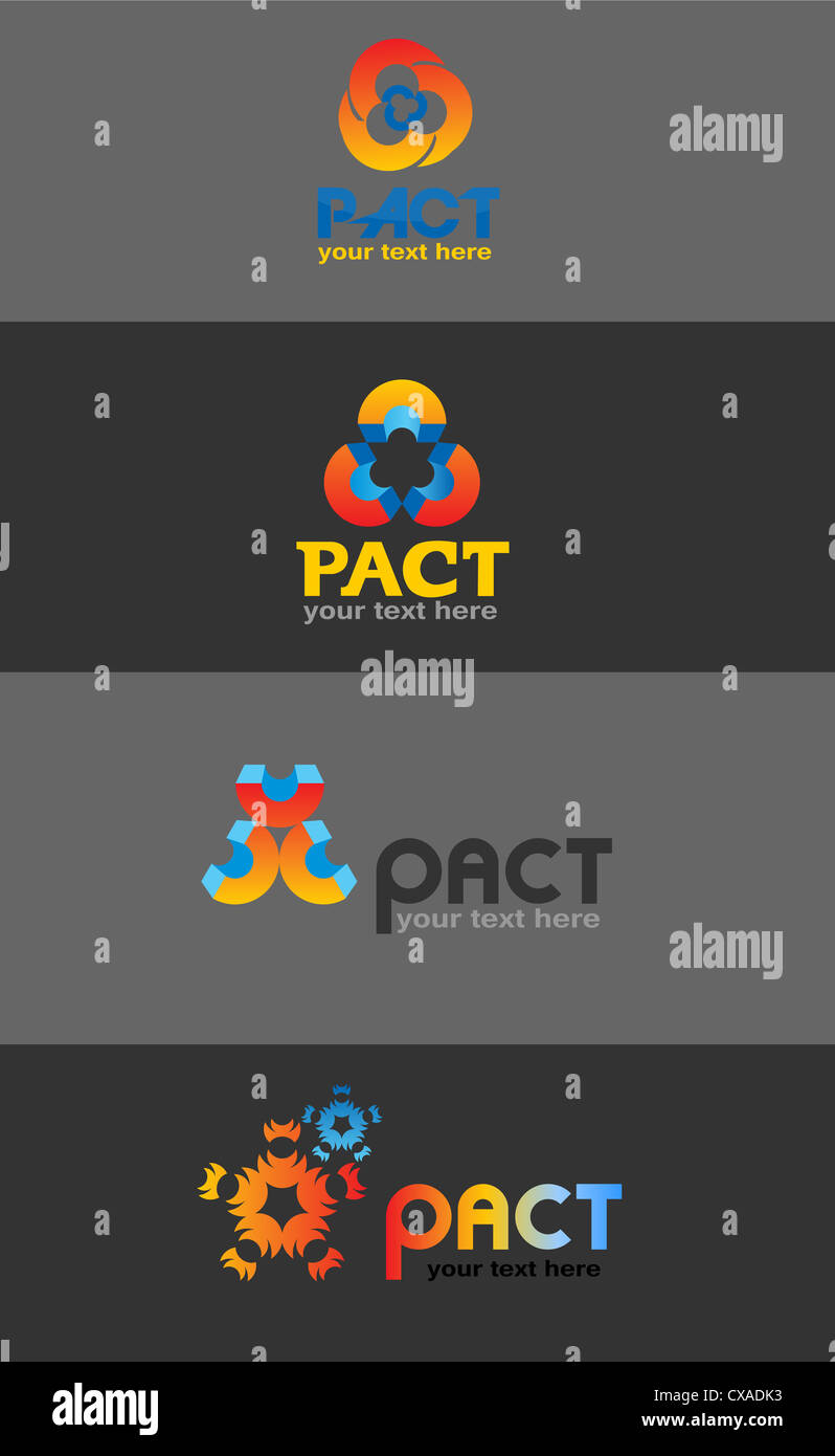 Pact logo, various designs, vector illustration Stock Photo - Alamy