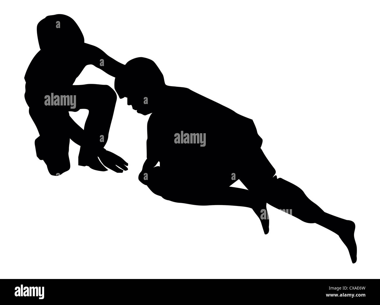 Samaritan helping injured man Cut Out Stock Images & Pictures - Alamy