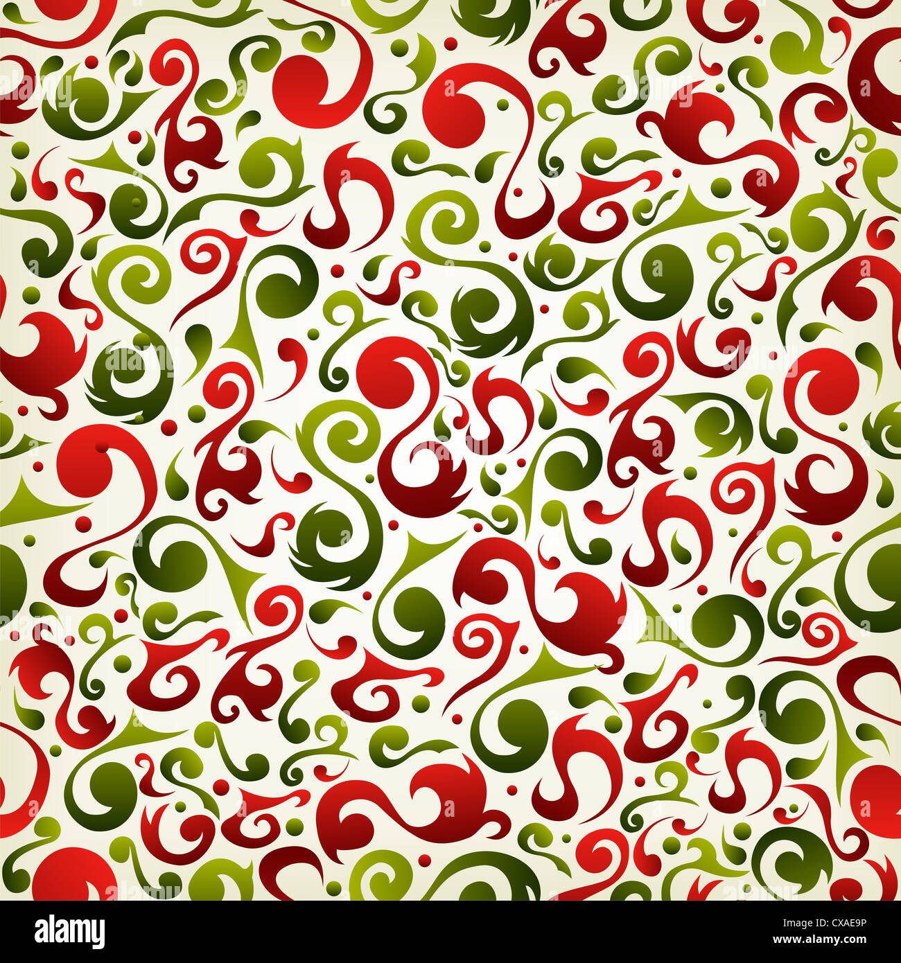 Christmas swirl seamless pattern background. Vector file layered for ...