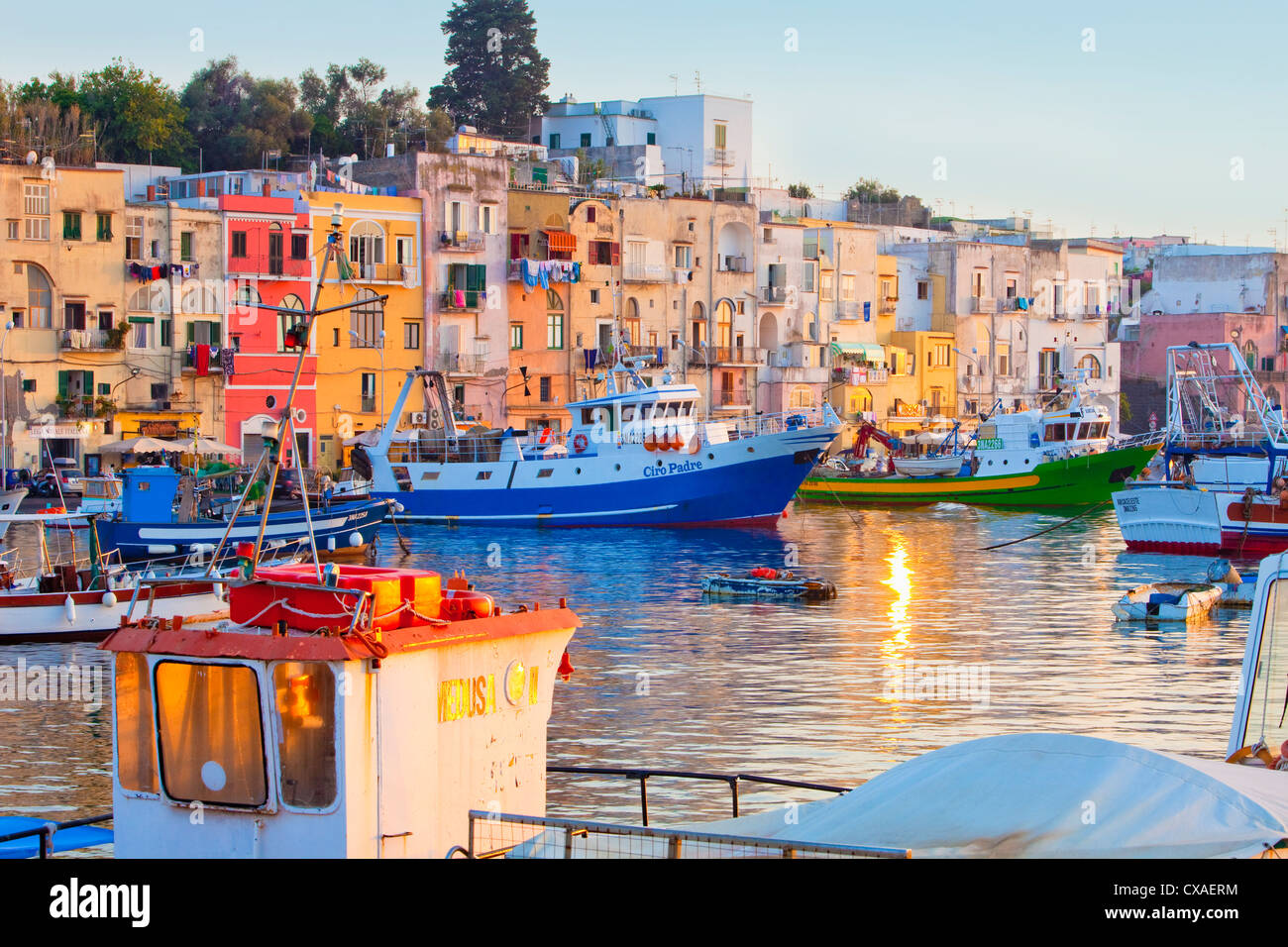 Marina Grande, Procida Island, Bay of Naples, Campania, Italy Stock ...