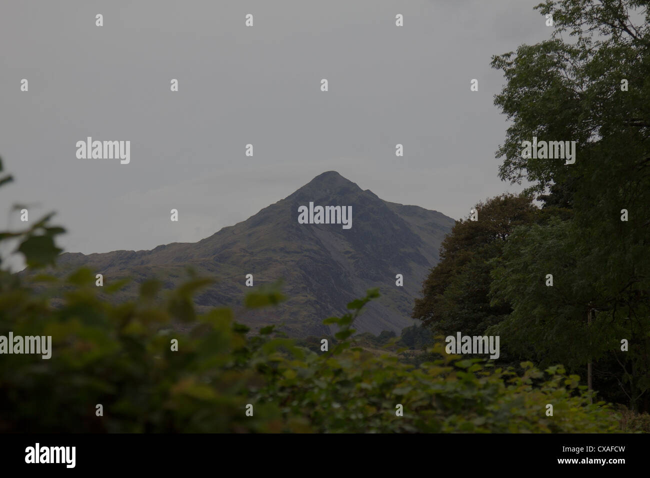The Cnicht mountain in the Snowdonia National Park, seen through ...