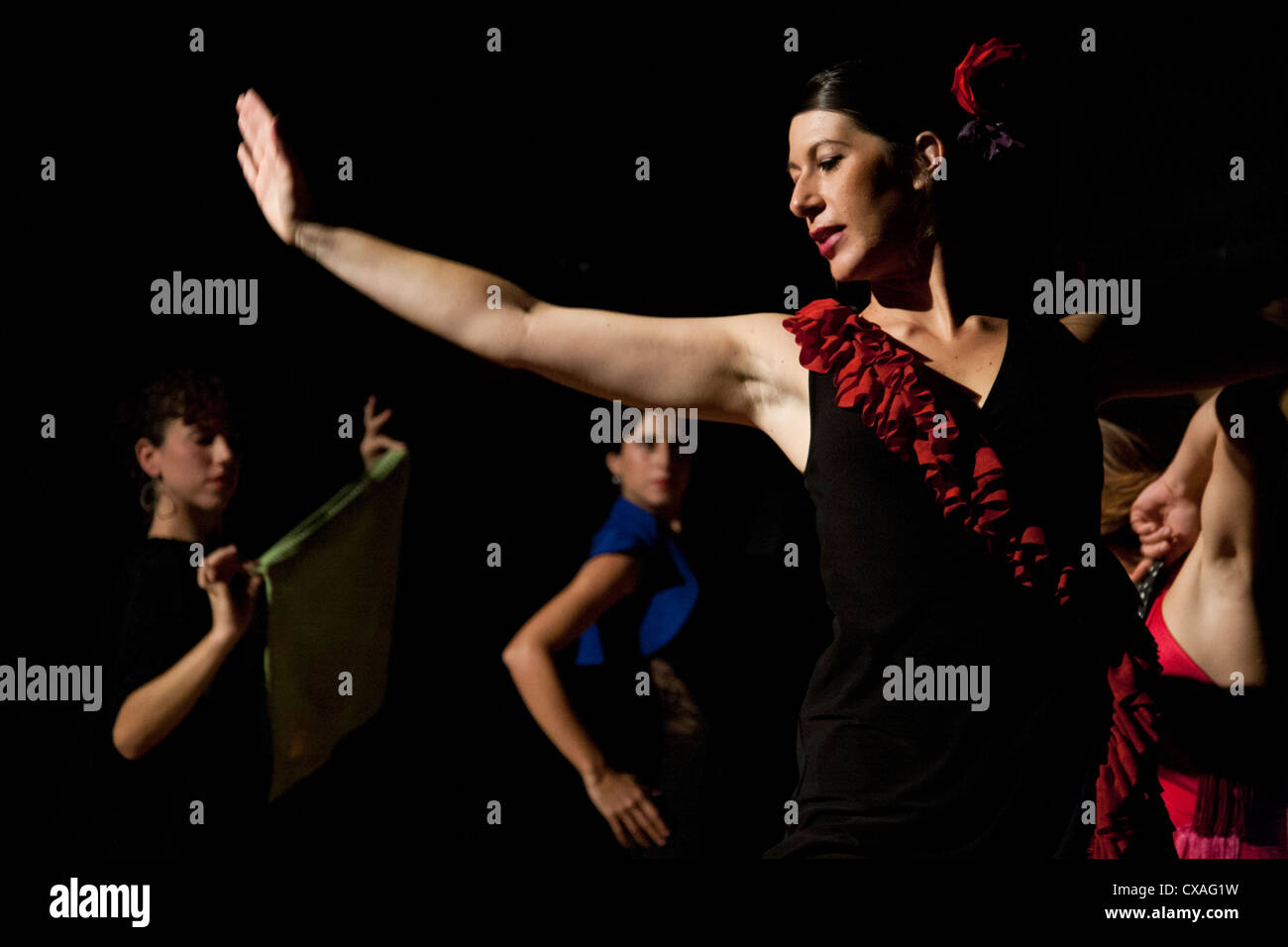 Female flamenco dancers during performance Stock Photo - Alamy