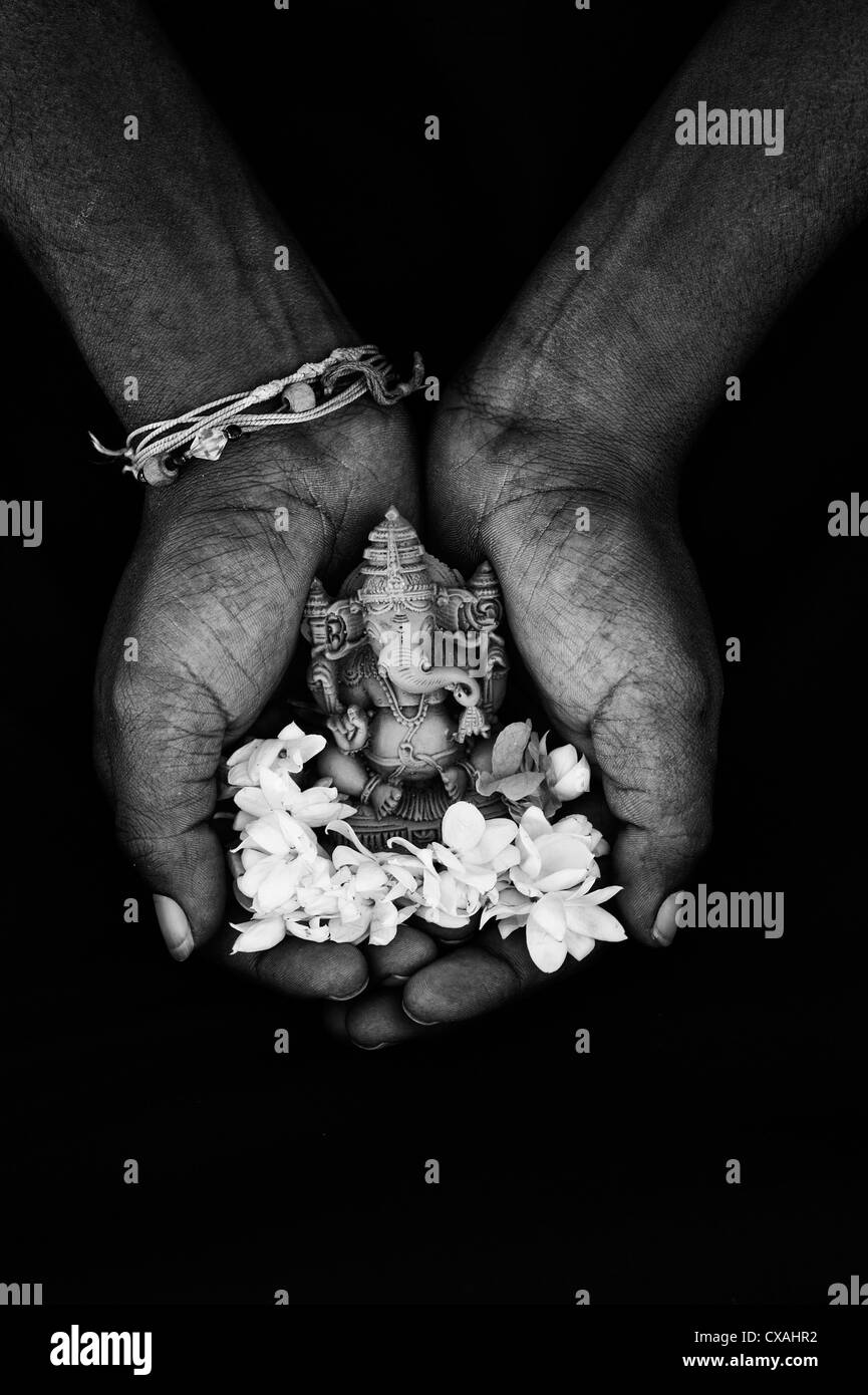 Lord ganesh Black and White Stock Photos & Images - Alamy