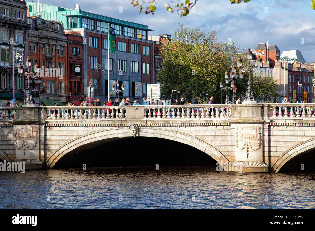 View of O'Connell Bridge. Dublin. Ireland Stock Photo - Alamy