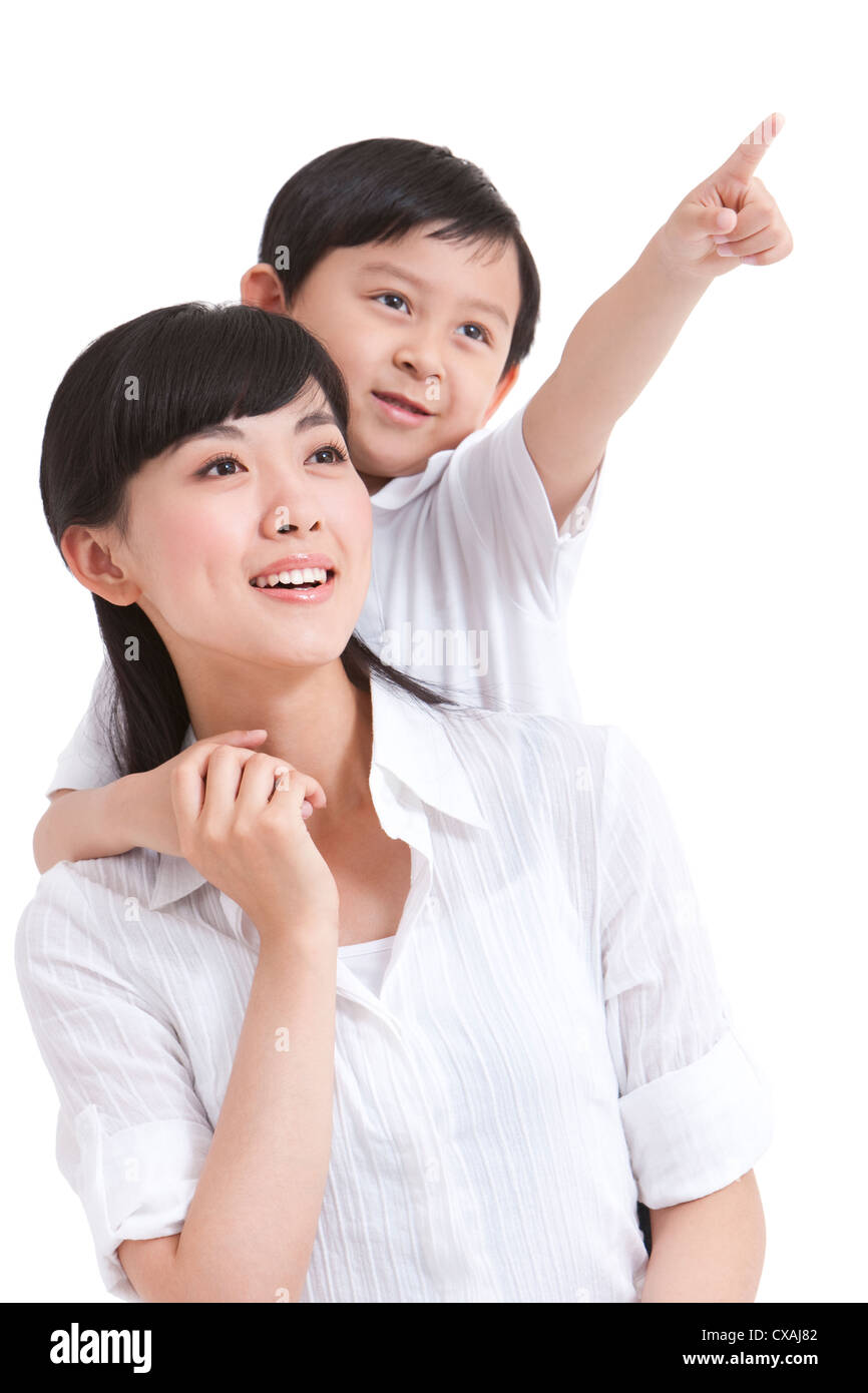 Portrait of mother and son Stock Photo - Alamy