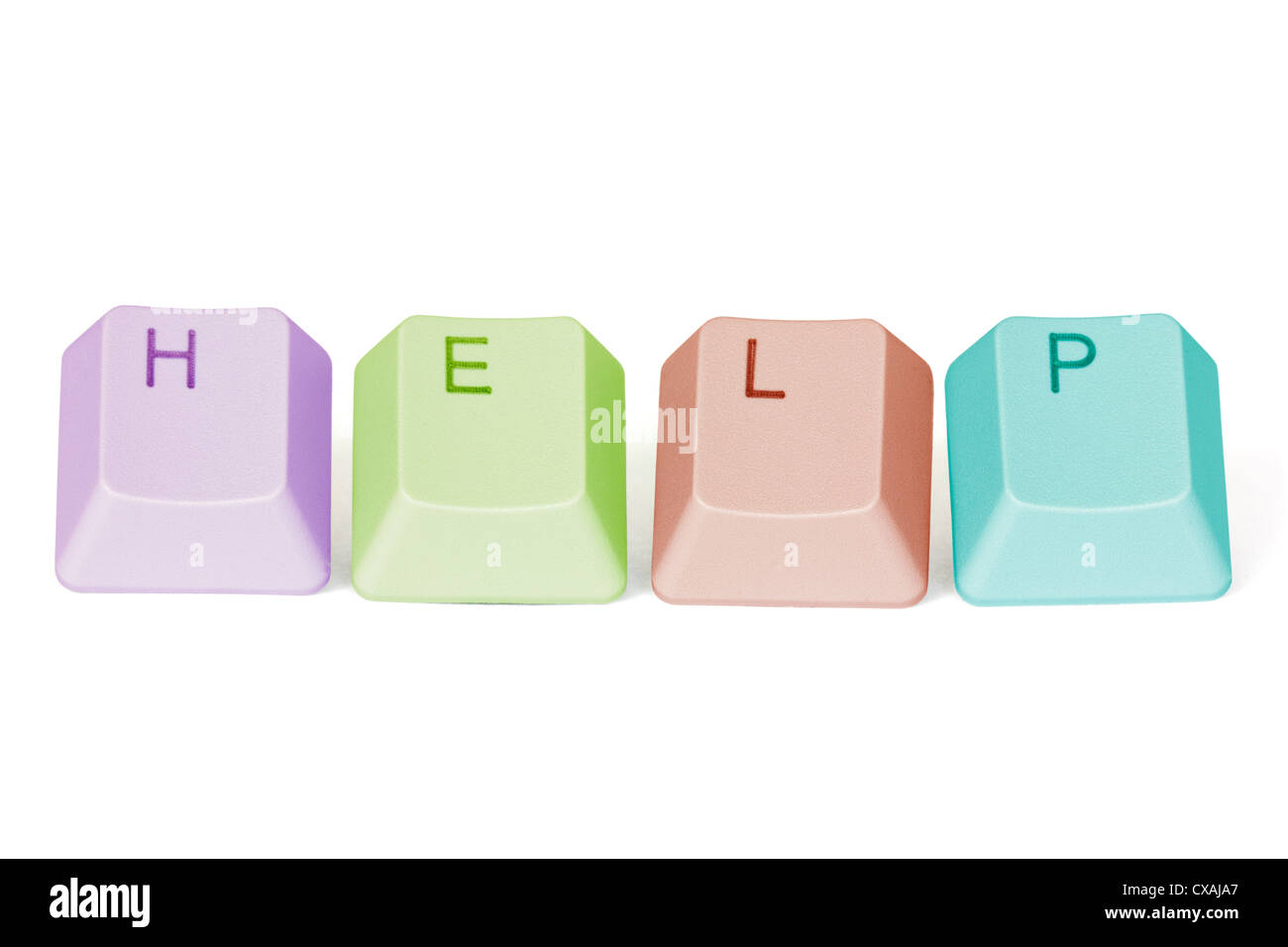 computer keyboard keys spelling HELP on white background Stock Photo ...
