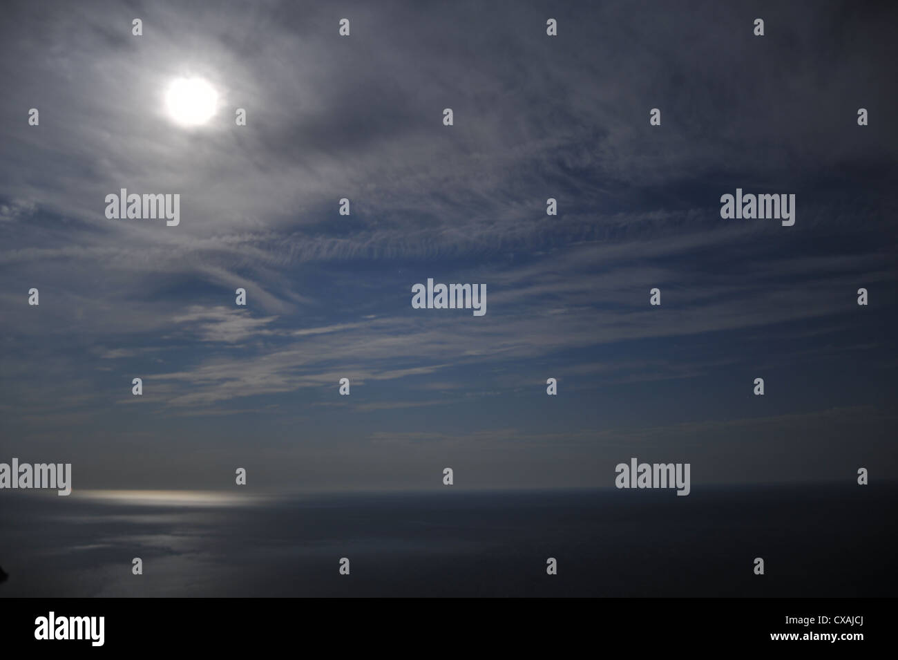 Sea at night Stock Photo - Alamy