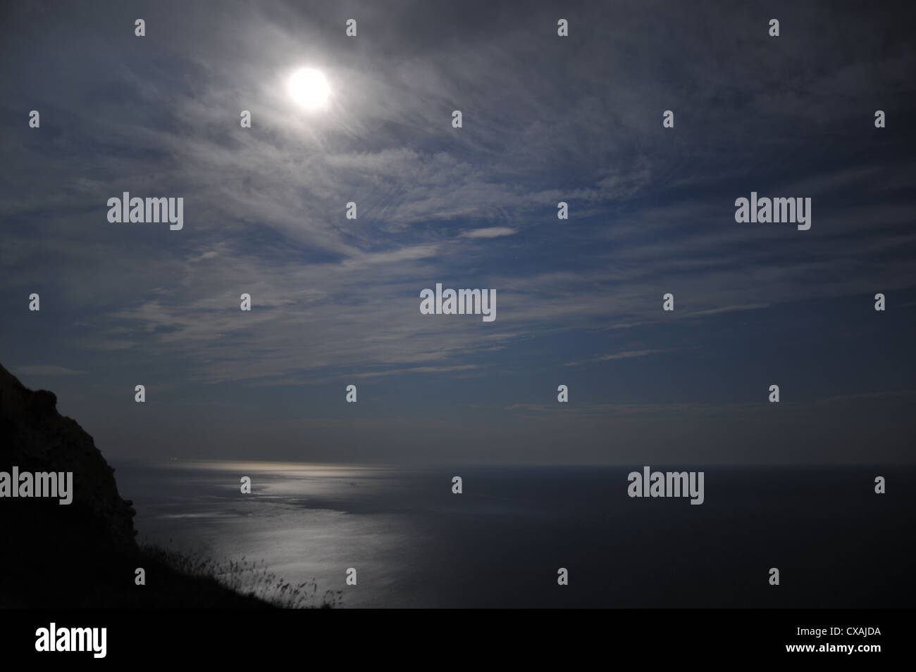 Black sea at nighta Stock Photo - Alamy