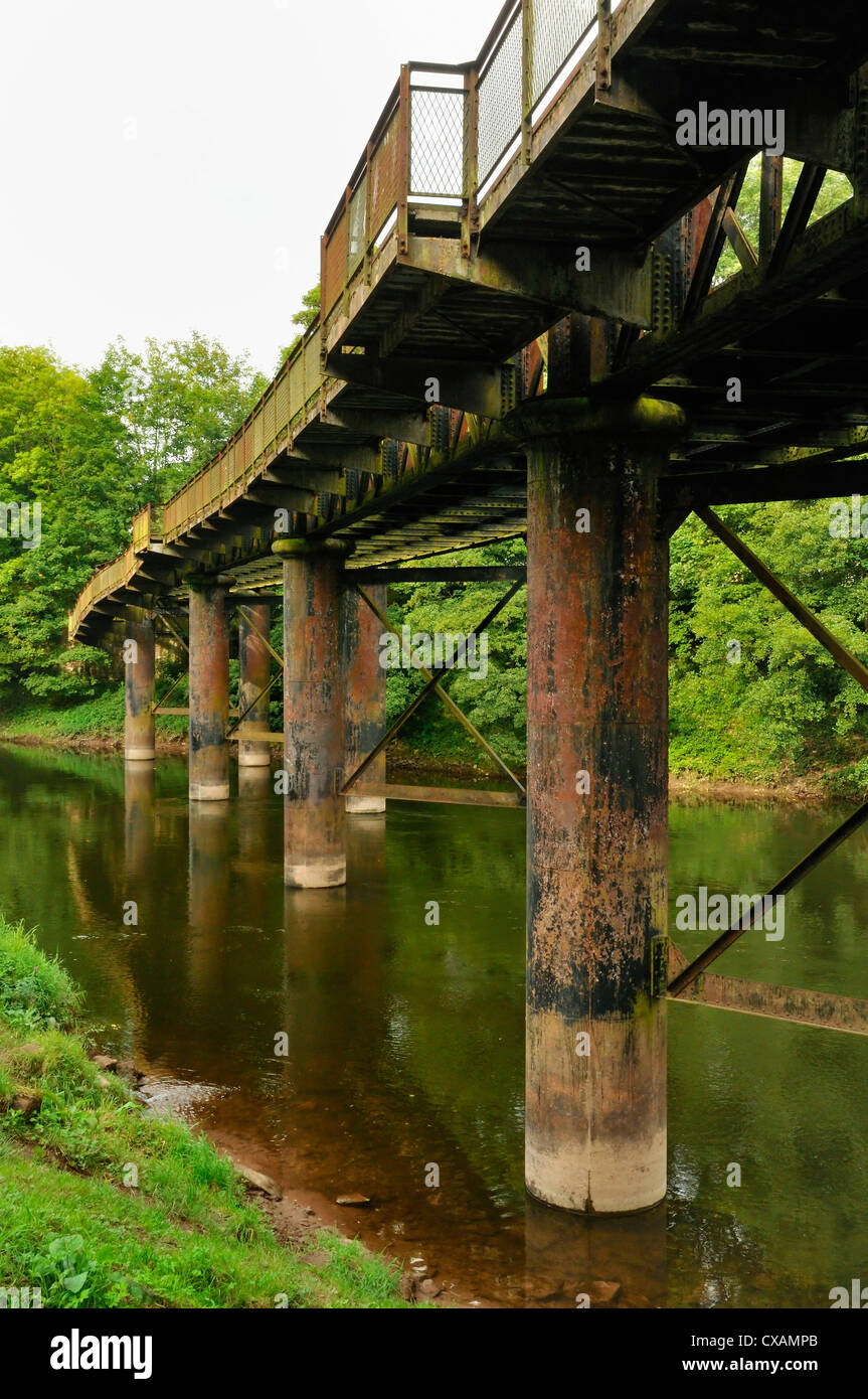 Penallt Viaduct. The Old Railway Bridge over the River Wye at Redbrook ...