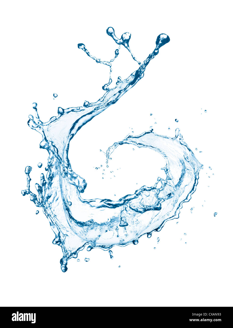 swirling water splash isolated on white background Stock Photo - Alamy