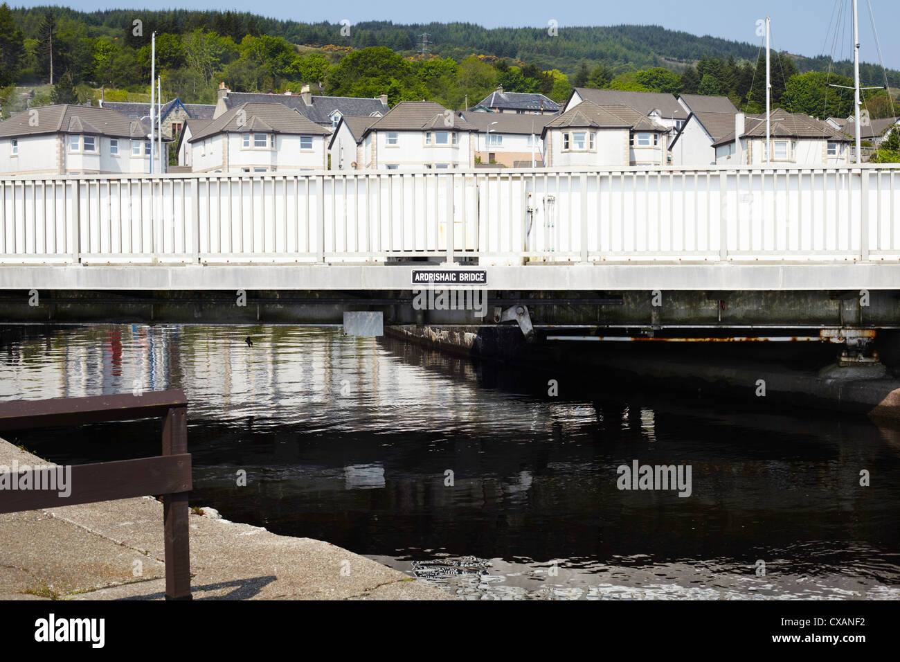Ardrishaig Bridge over Crinan Canal at Ardrishaig. Scotland Stock Photo ...