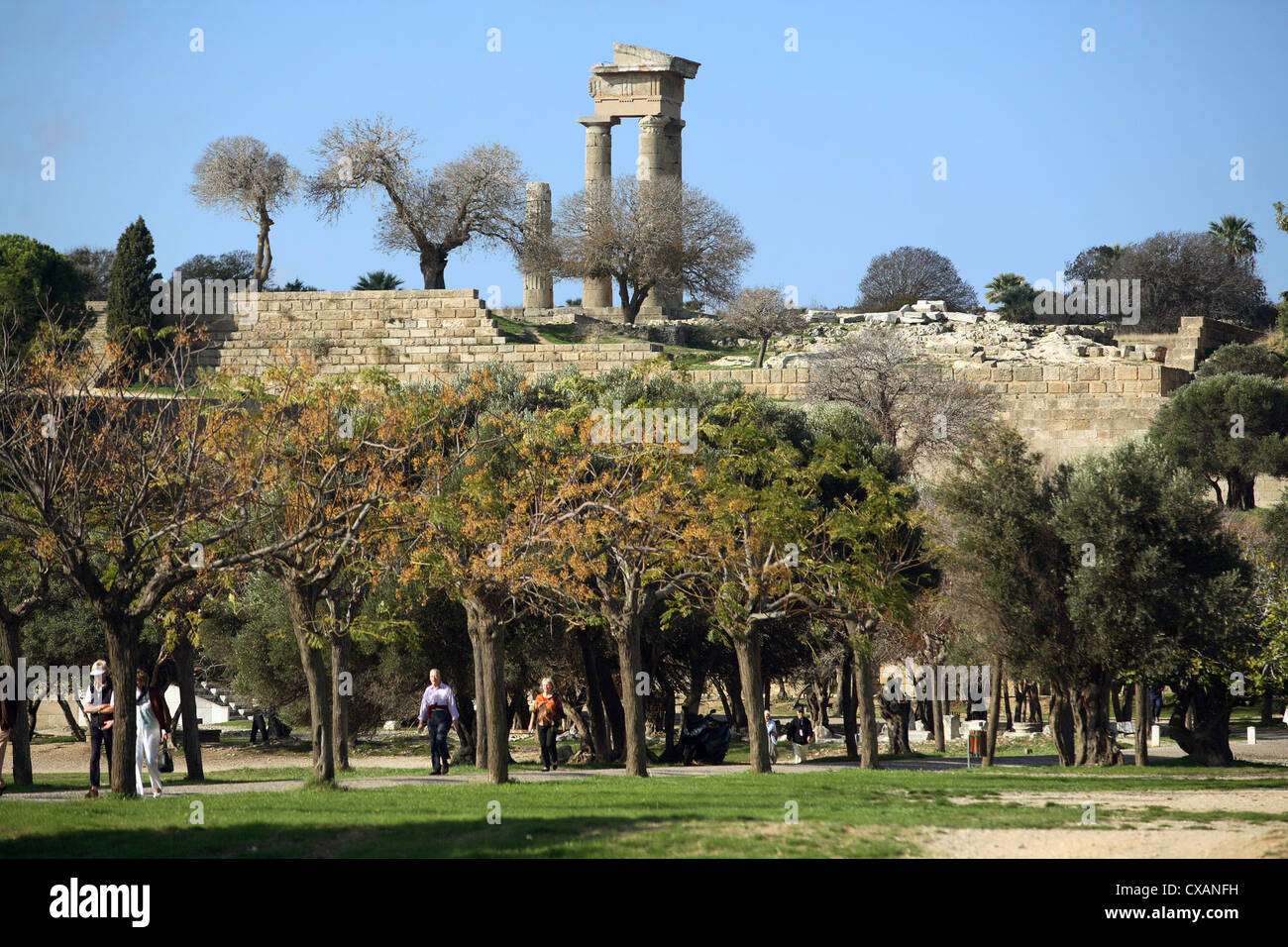 Rhodes, the Temple of Apollo on Monte Smith Stock Photo - Alamy