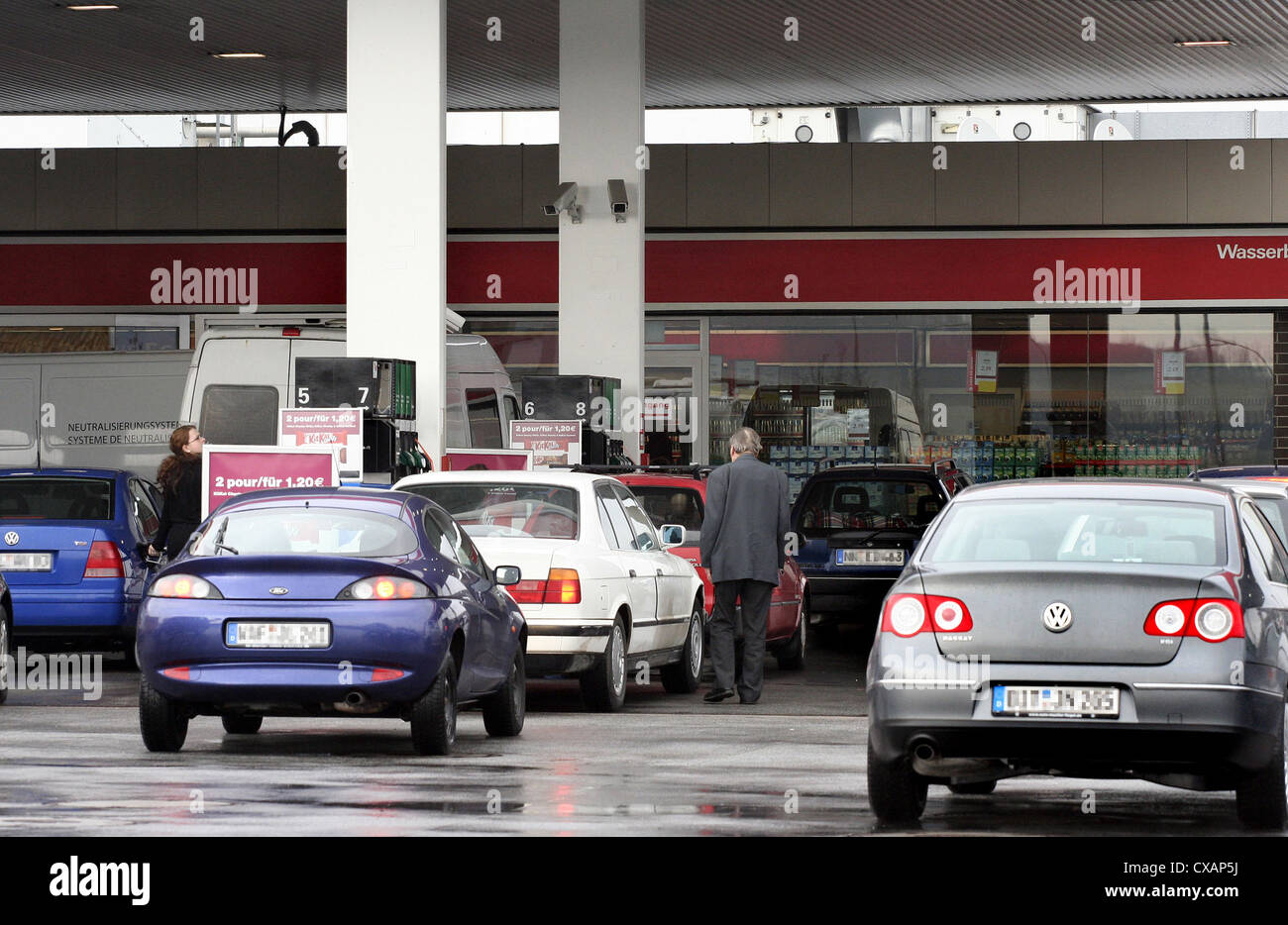 Luxembourg, a former gas station at the border crossing Stock Photo - Alamy
