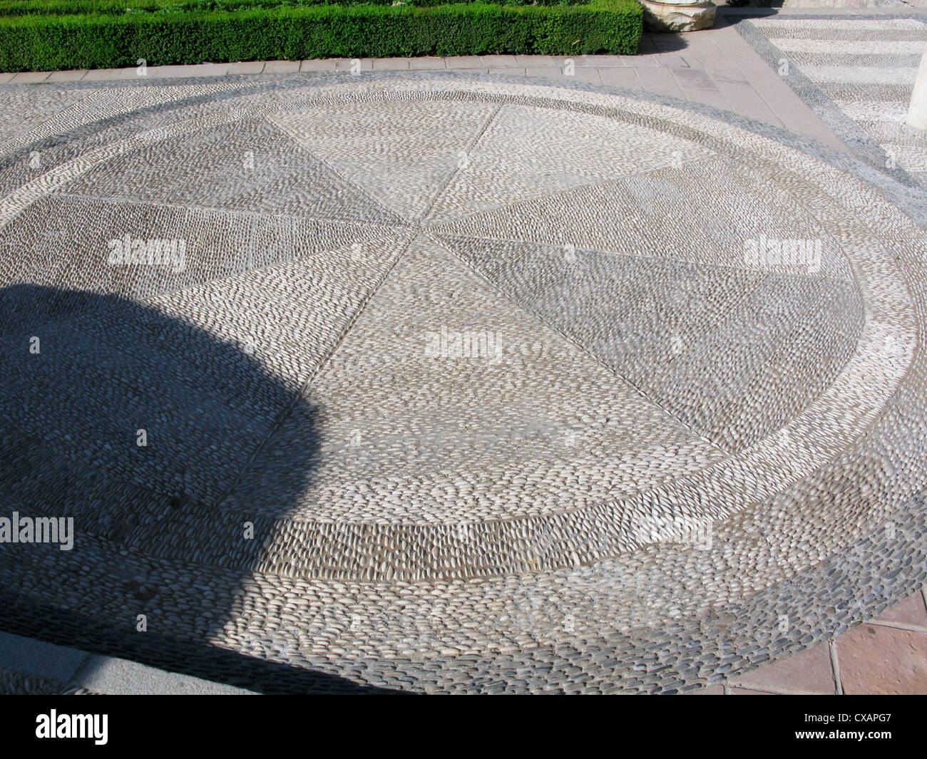 Octagonal pattern courtyard floor Stock Photo - Alamy