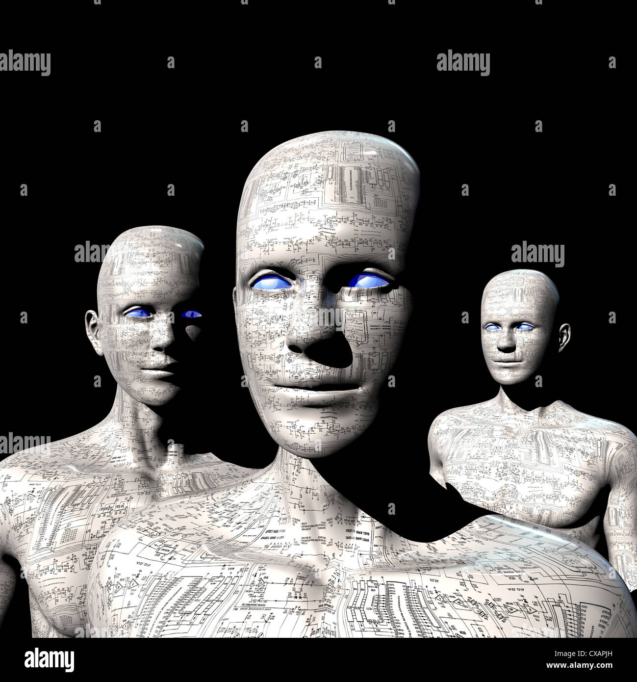 The concept of a man with a computer Stock Photo - Alamy