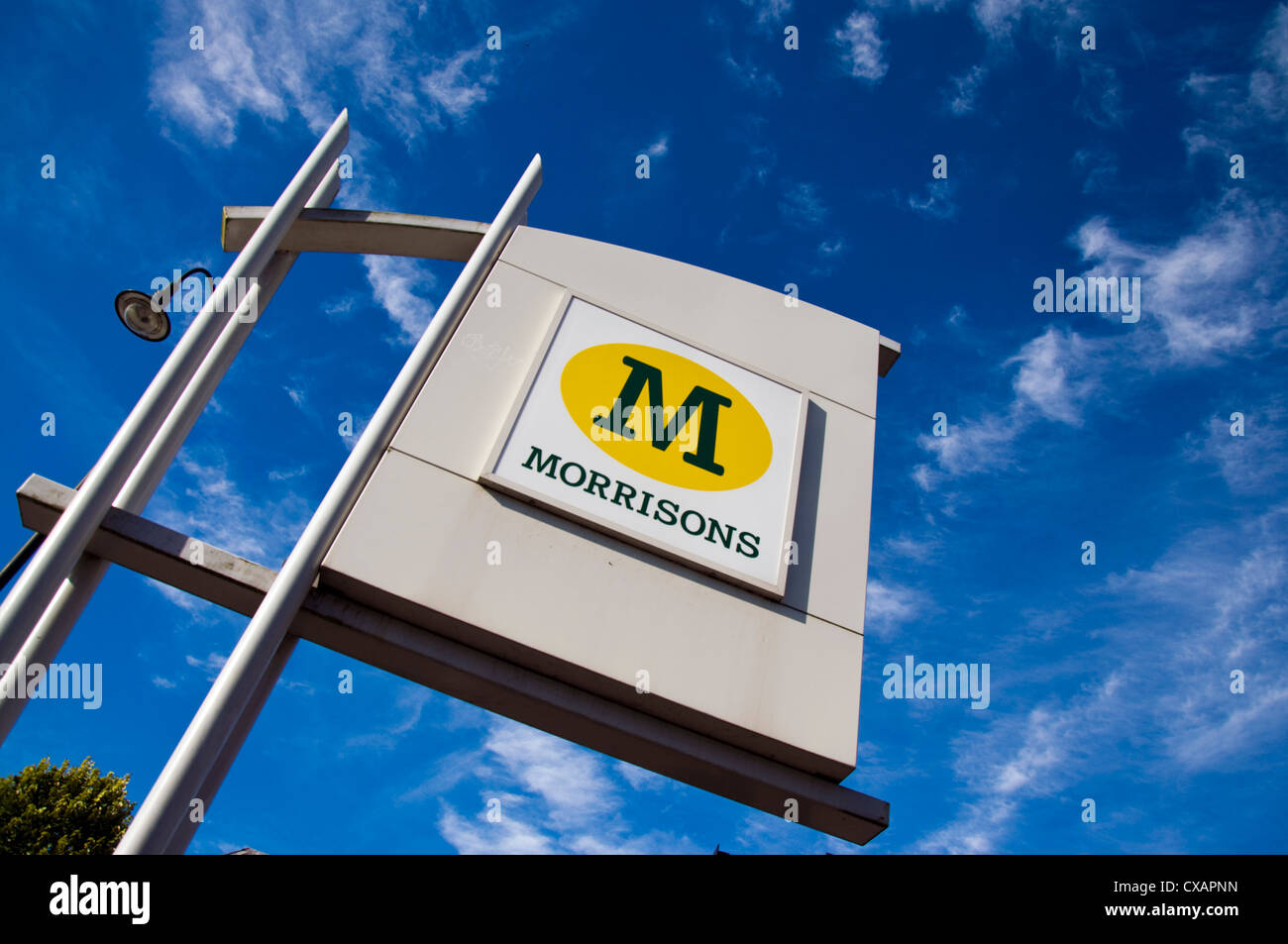 Morrisons sign store of the future concept Stock Photo - Alamy