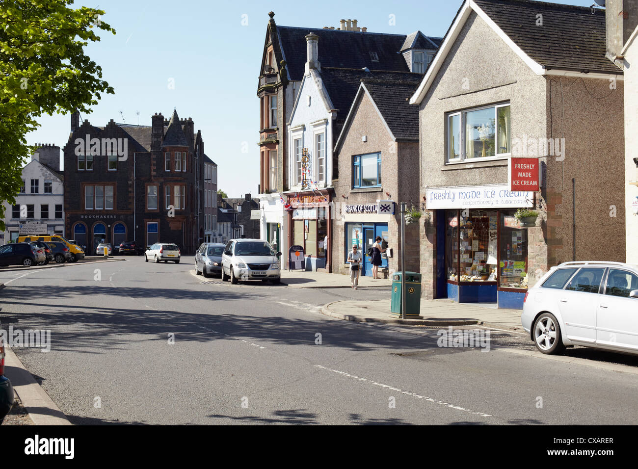 Shopping Street, Moffat. Scotland Stock Photo - Alamy