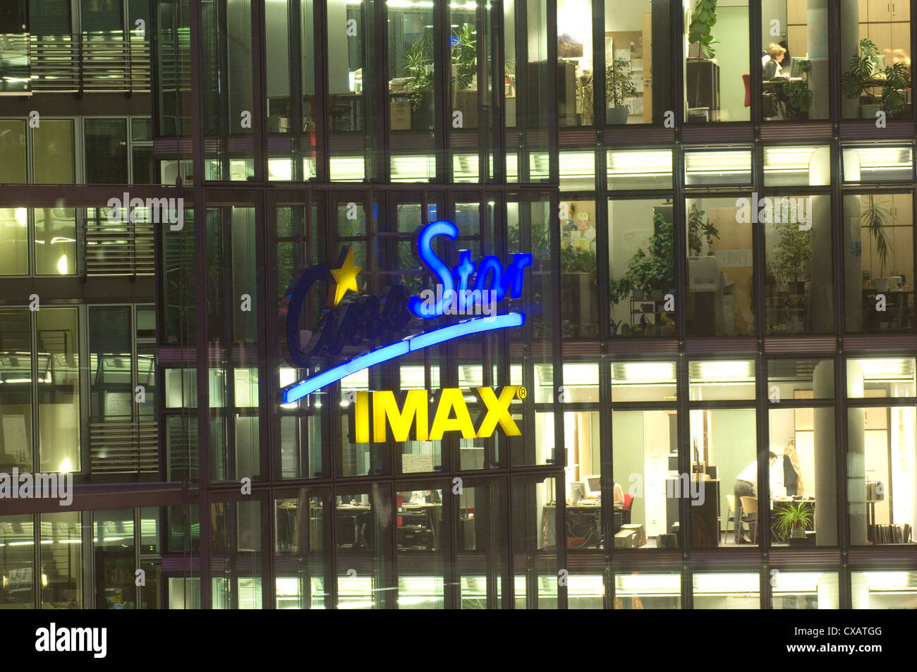 Berlin, IMAX advertising on a office building Stock Photo - Alamy