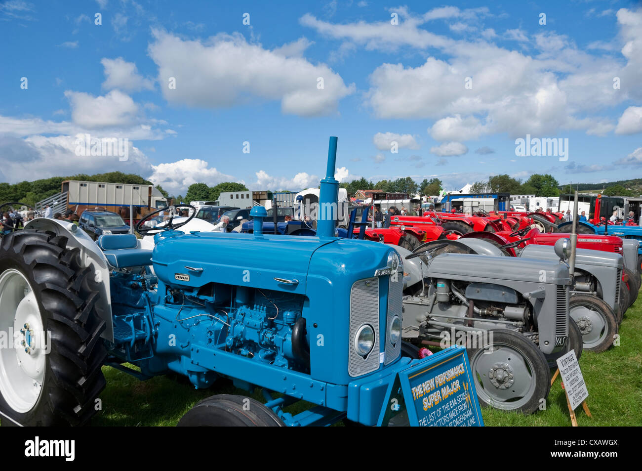 Vintage old restored tractors tractor machinery on display at Egton ...
