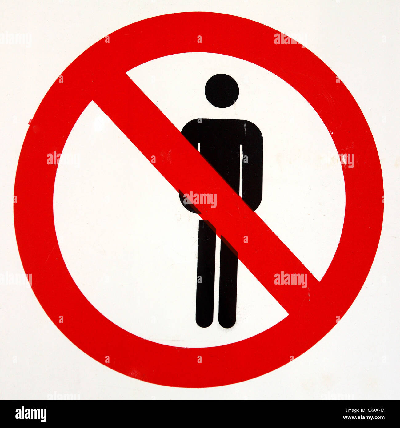 Symbol photo, sign people banned Stock Photo - Alamy
