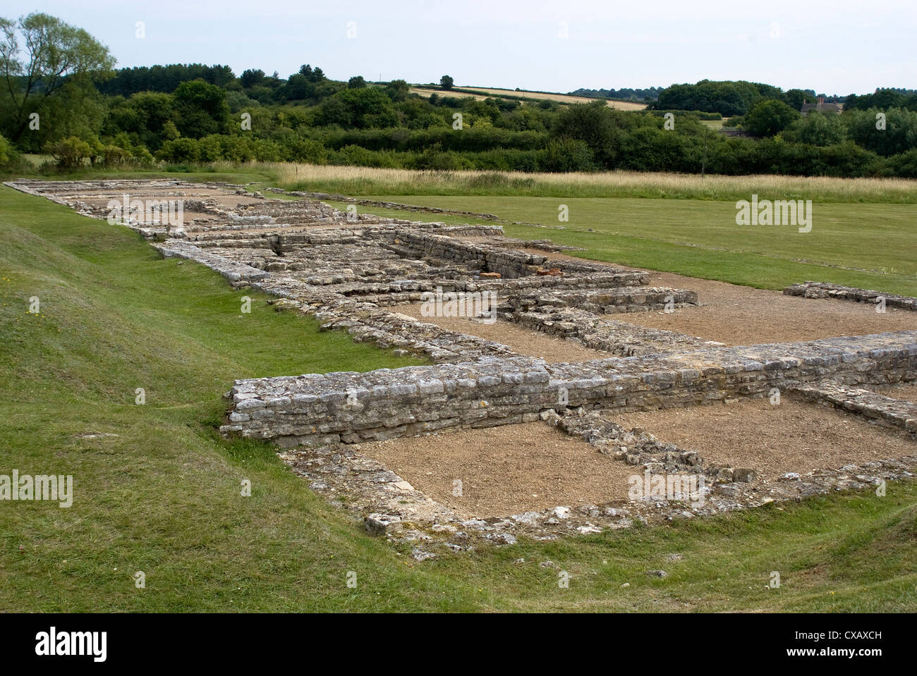 North Leigh Roman villa, the remains of a large manor house dating from ...