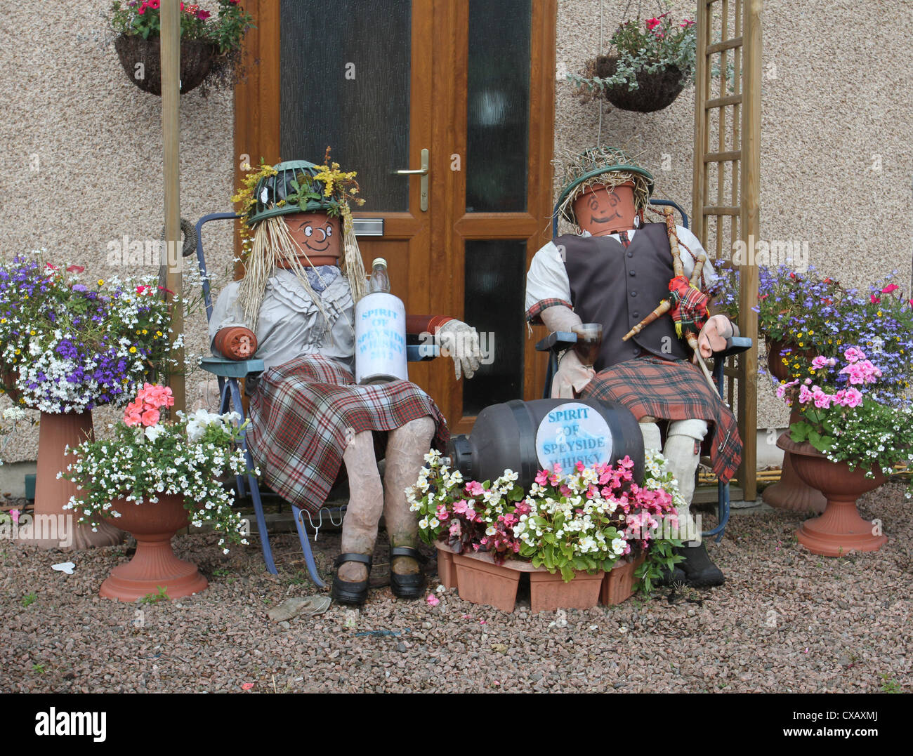 Humorous display Rothes Scotland September 2012 Stock Photo - Alamy