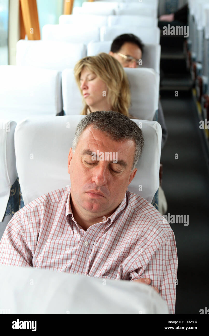 Shanghai, people sleep in a coach Stock Photo - Alamy