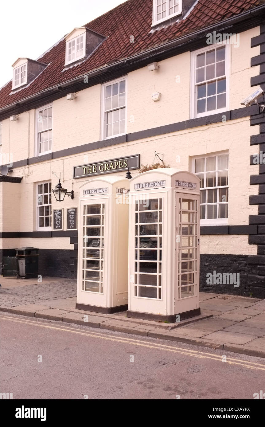 White Telephone boxes in Beverley, East Yorkshire, UK Stock Photo - Alamy