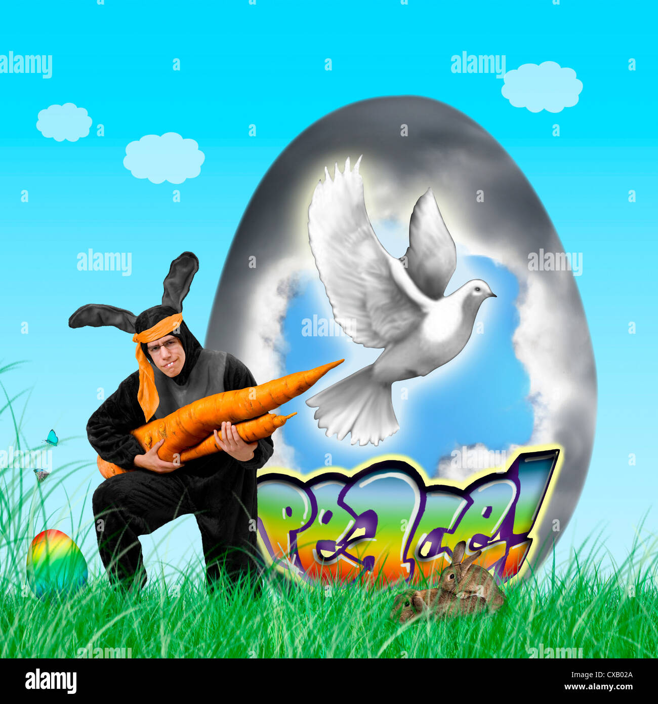 Black rambo rabbit hi-res stock photography and images - Alamy
