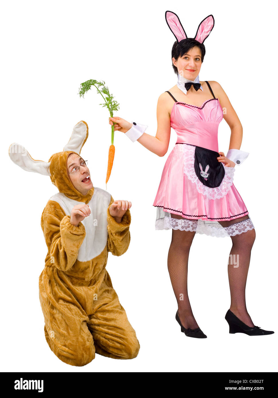 Riedlingen, a man and a woman dressed as a rabbit Stock Photo - Alamy