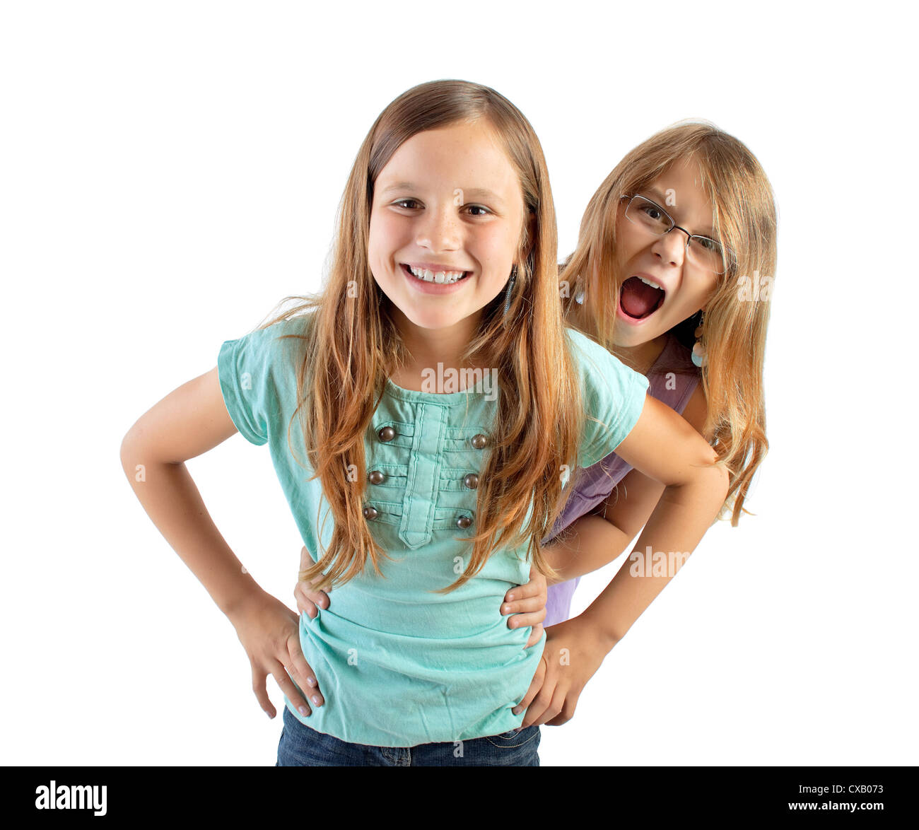 two happy girls Stock Photo - Alamy